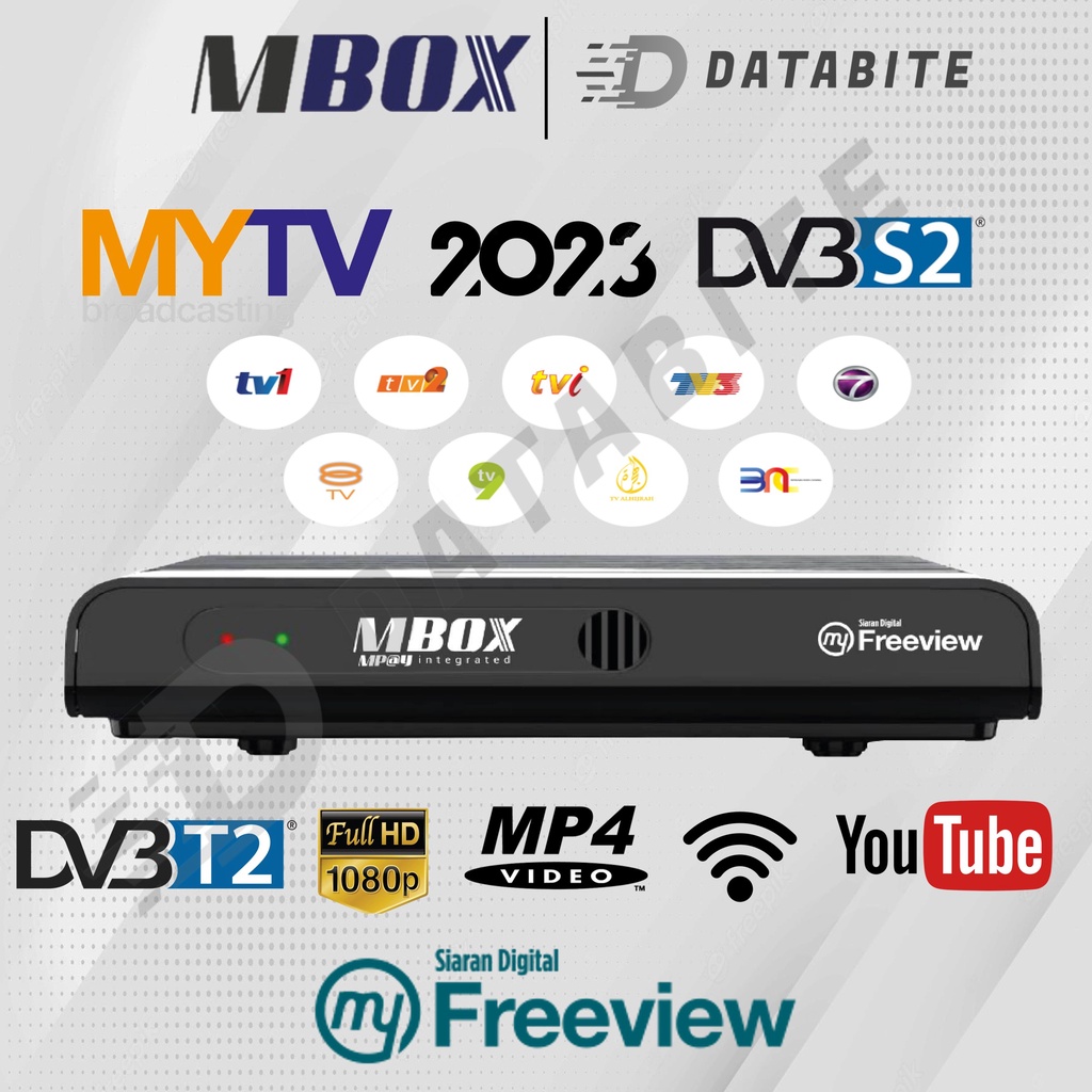 MBOX Decoder Combo Box MyTv Kombo Dekoder 1080p FHD myFreeview T2/S2 ...