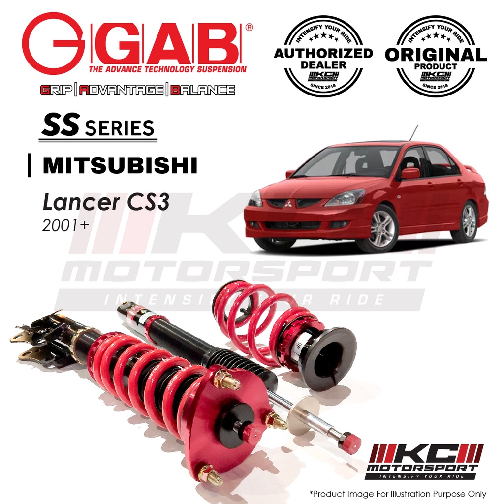 Mitsubishi Lancer CS3 2001+ - GAB SS Series Fully Adjustable Suspension ...