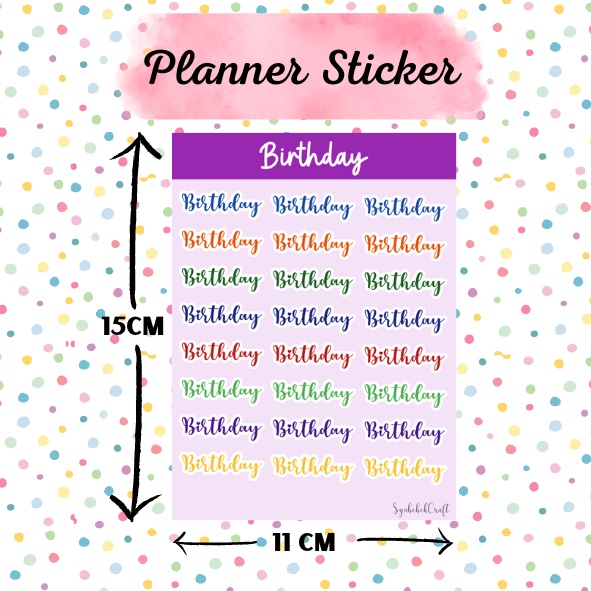 Birthday Planner Sticker | Sticker Hari Jadi (Waterproof) | Shopee Malaysia