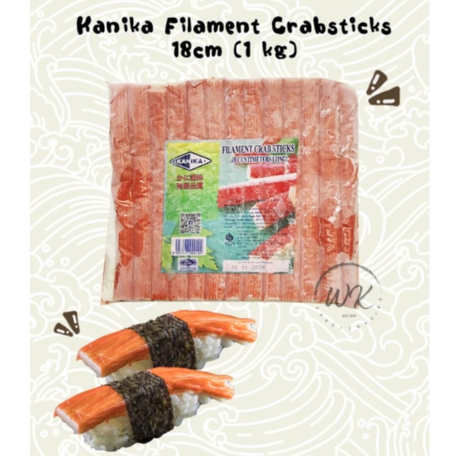 Kanika Filament Crab Sticks / Imitation Crab Sticks HALAL 1kg (ONLY JB ...