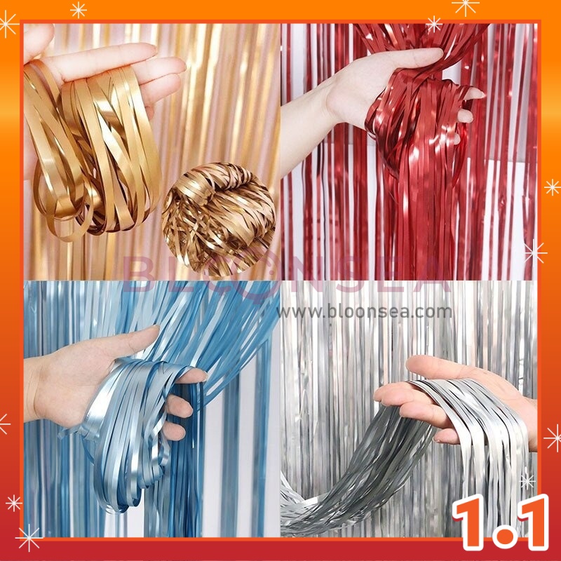 Foil Curtain Backdrop Photography Background Glitter Tinsel Metallic ...