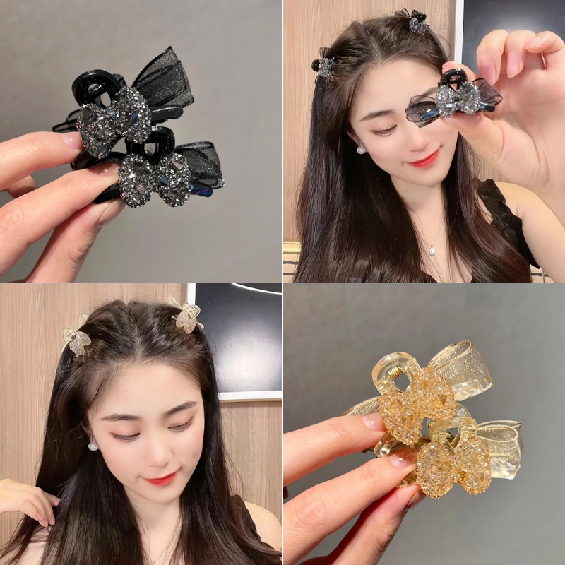 Double -sided Bow Small Grabbing Forehead Bangs Clip | Shopee Malaysia