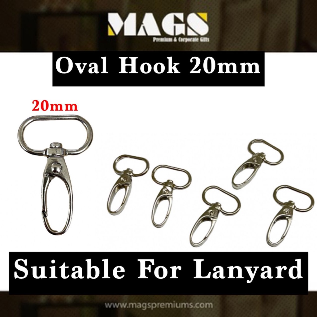 20mm Oval Hook Keychain Metal Lanyard Hook Swivel Snap Oval Clips ...