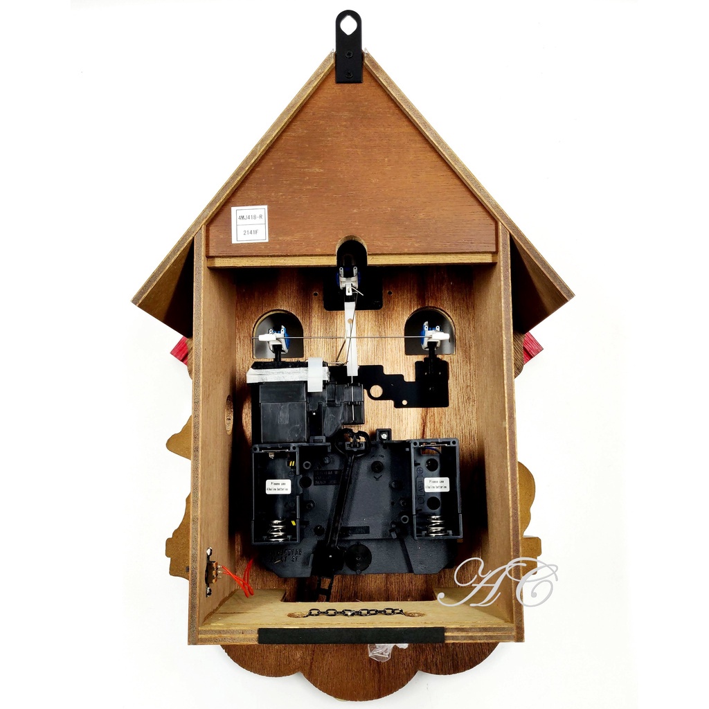 100% ORIGINAL RHYTHM Cuckoo Bird Wooden Pendulum Auto Night Clock (Jam ...