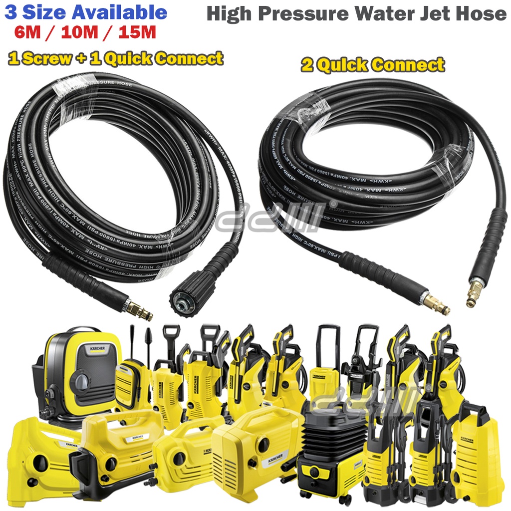 [READY STOCK] KARCHER High Pressure Water Cleaning Hose 6M 10M 15M Water Jet Hose K1 K2 K4 K5 K2 ...
