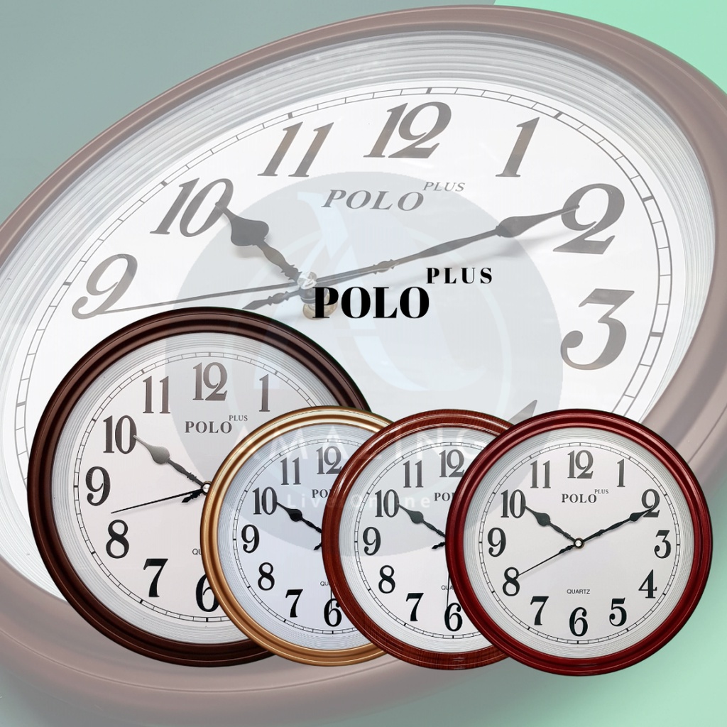 POLO PLUS 9155/8038 Original Analog Quartz Large Size Wall Clock Silent ...