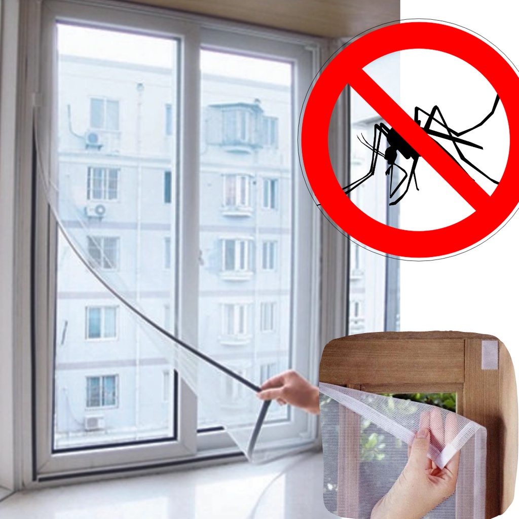 Netting Mosquito Net with Velcro Bug Proof Netting with Pernilong ...