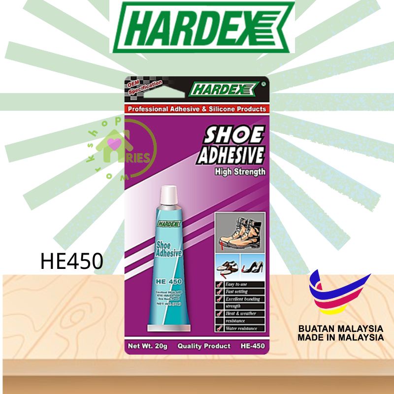 HARDEX shoe adhesive HE450- 20g gam kasut / SHOE GLUE | Shopee Malaysia