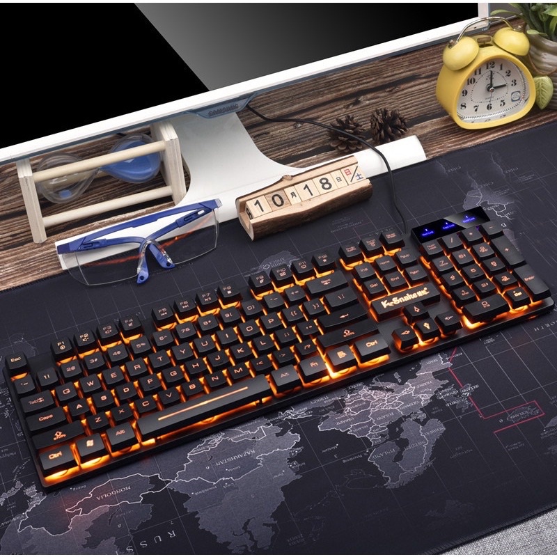 (Clearances) K-Snake KM320 Wired Mechanical Gaming Keyboard Mouse Combo ...