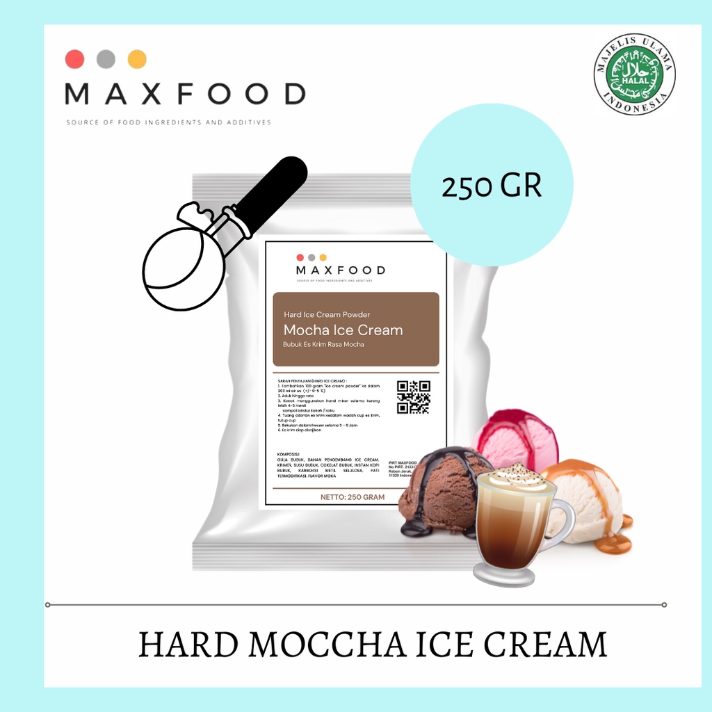 Maxfood - Hard Mocha Ice Cream/Mocha Flavored Ice Cream Powder 250 Gr ...