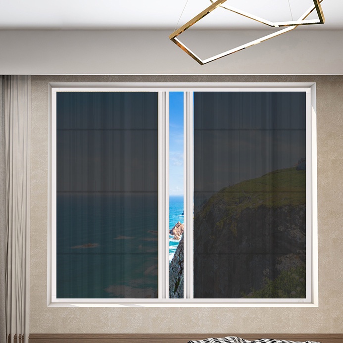 Customized folding sliding invisible windows anti-mosquito screens ...