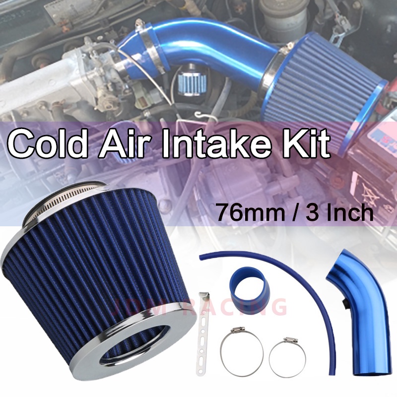 Universal Cold Air Intake Kit 3"; 76mm Car Cold Air Intake System ...