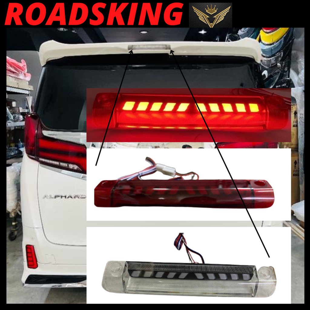 TOYOTA ALPHARD VELLFIRE AGH30 2015~2020 REAR SPOILER THIRD 3RD BRAKE ...