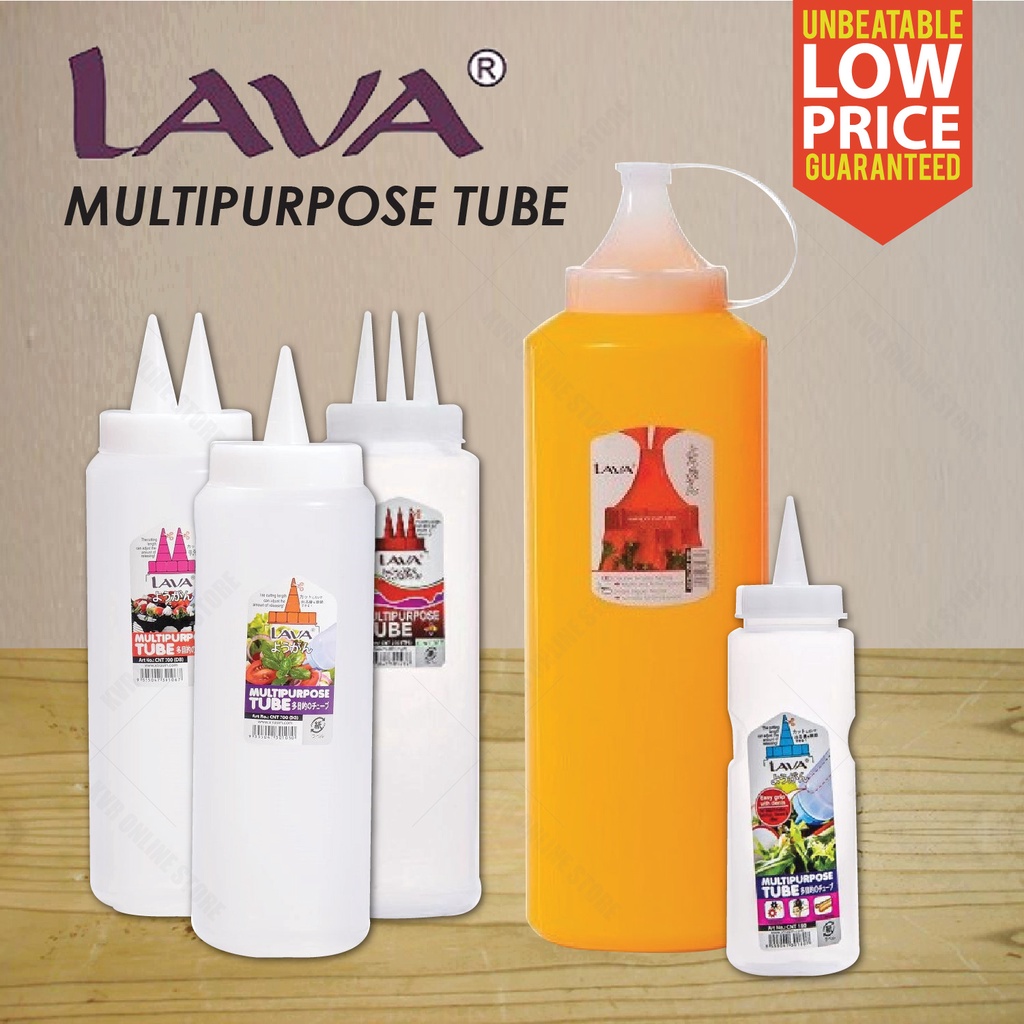 Lava Sauce Squeezer Multipurpose Tube Sauce Bottle Container Roti Jala ...