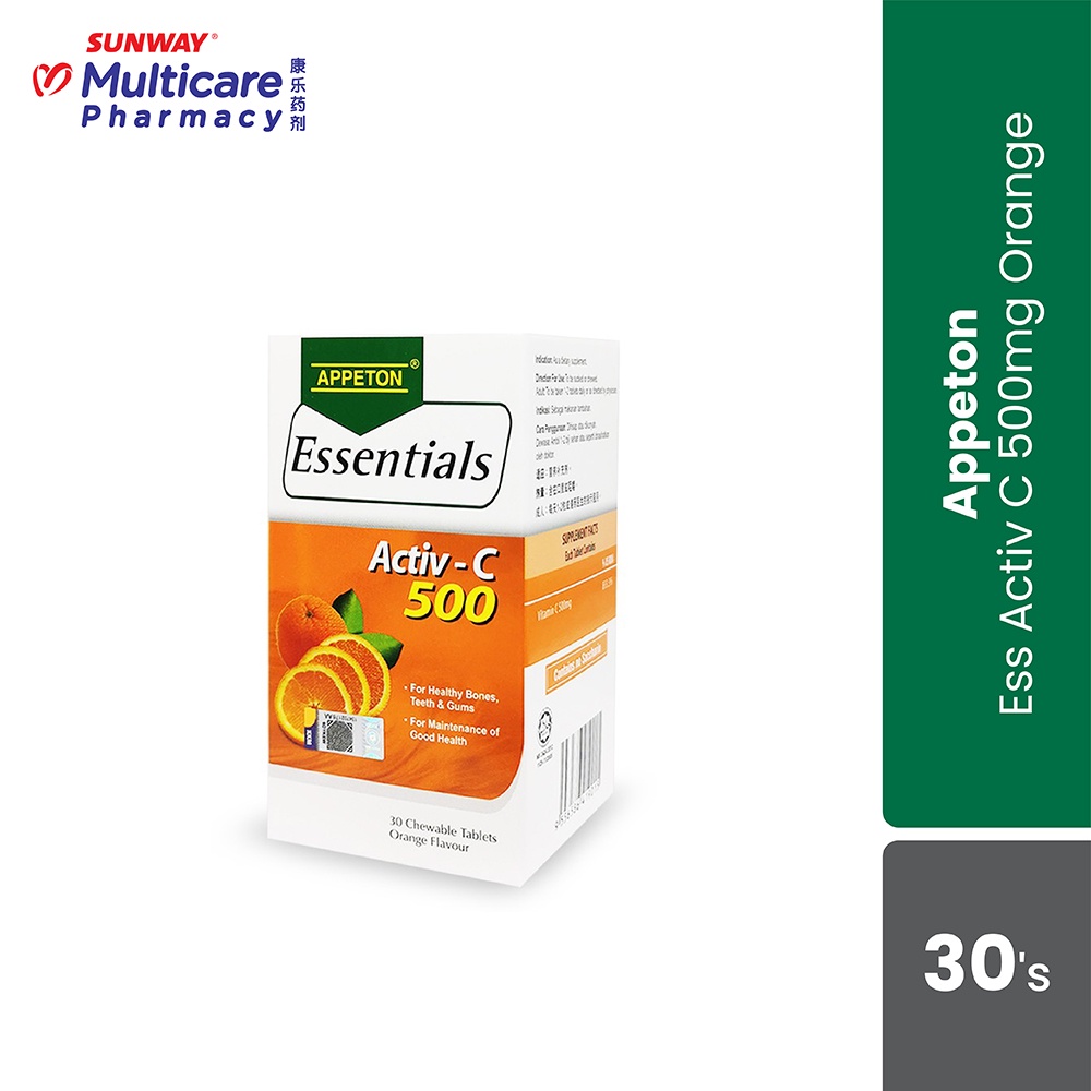 Appeton Essentials Activ-C 500mg - Orange (30's) | Shopee Malaysia