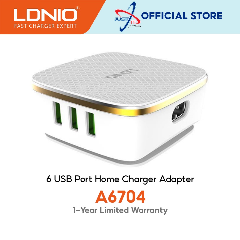 LDNIO A6704 6USB Charger Adaptor | Shopee Malaysia