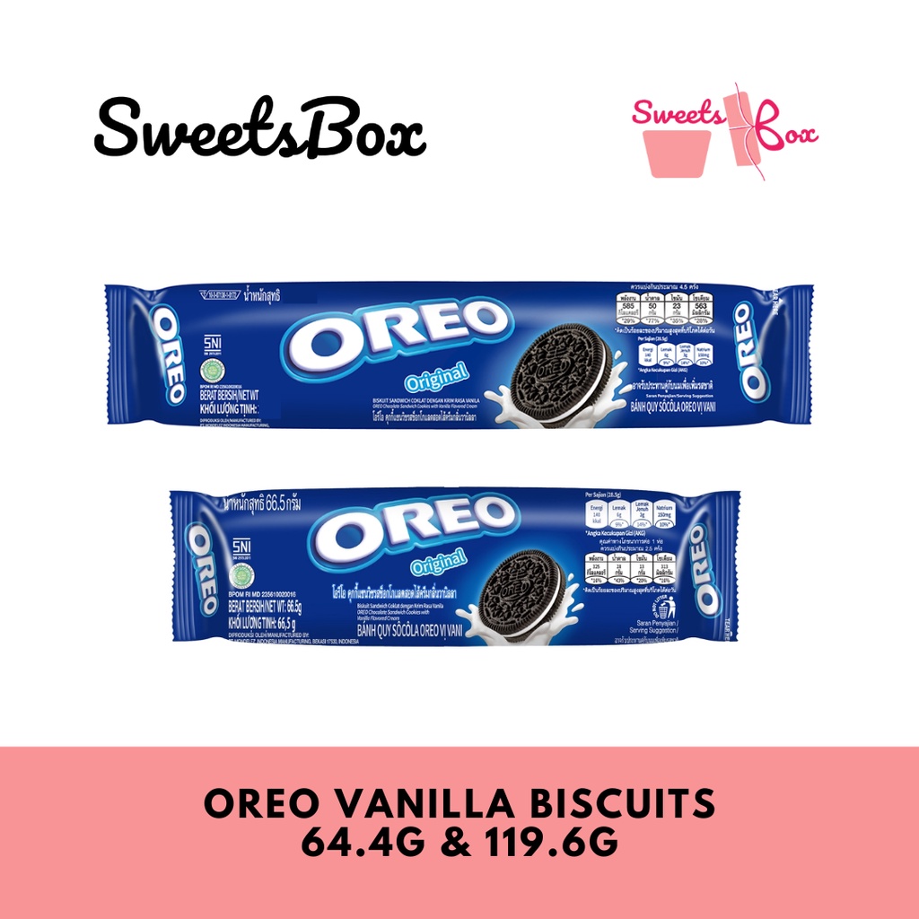 Sweetsbox | Oreo Vanilla Biscuits 64.4g & 119.6g - Biskut Oreo | Shopee ...