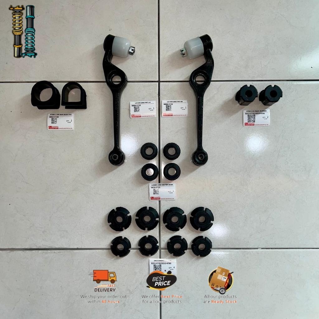 18 ITEM SET FOR PERODUA KENARI & KELISA-LOWER ARM/LOWER ARM CENTER BUSH ...