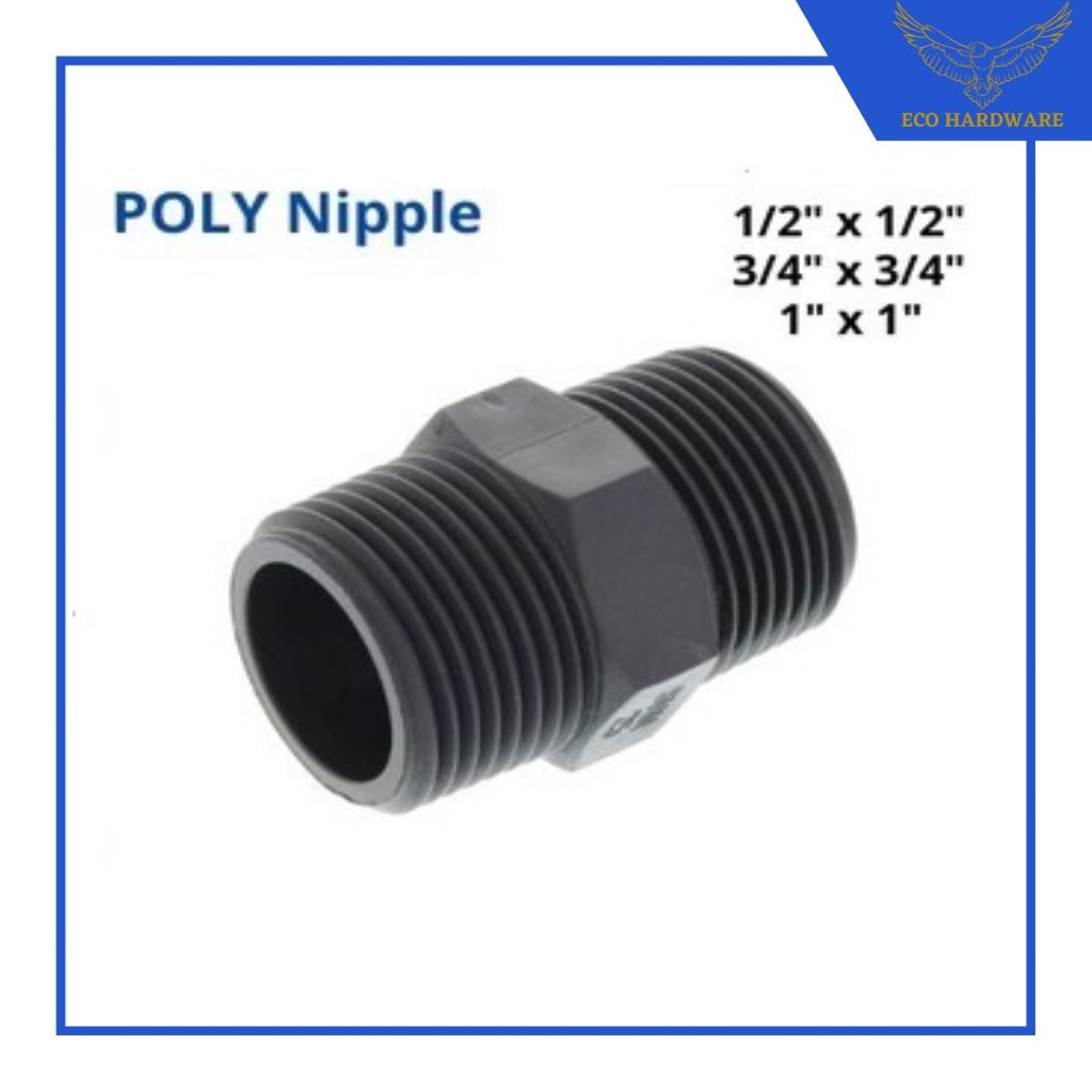 PP Compression HDPE Poly Nipple (PN16) (1/2", 3/4" & 1") 15mm 20mm 25mm ...