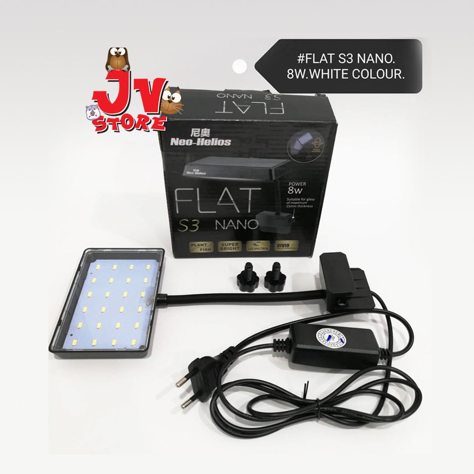 Neo-Helios Flat S3PlusNano 8W LED Clip Light Aquarium Fish Lamp Lampu ...