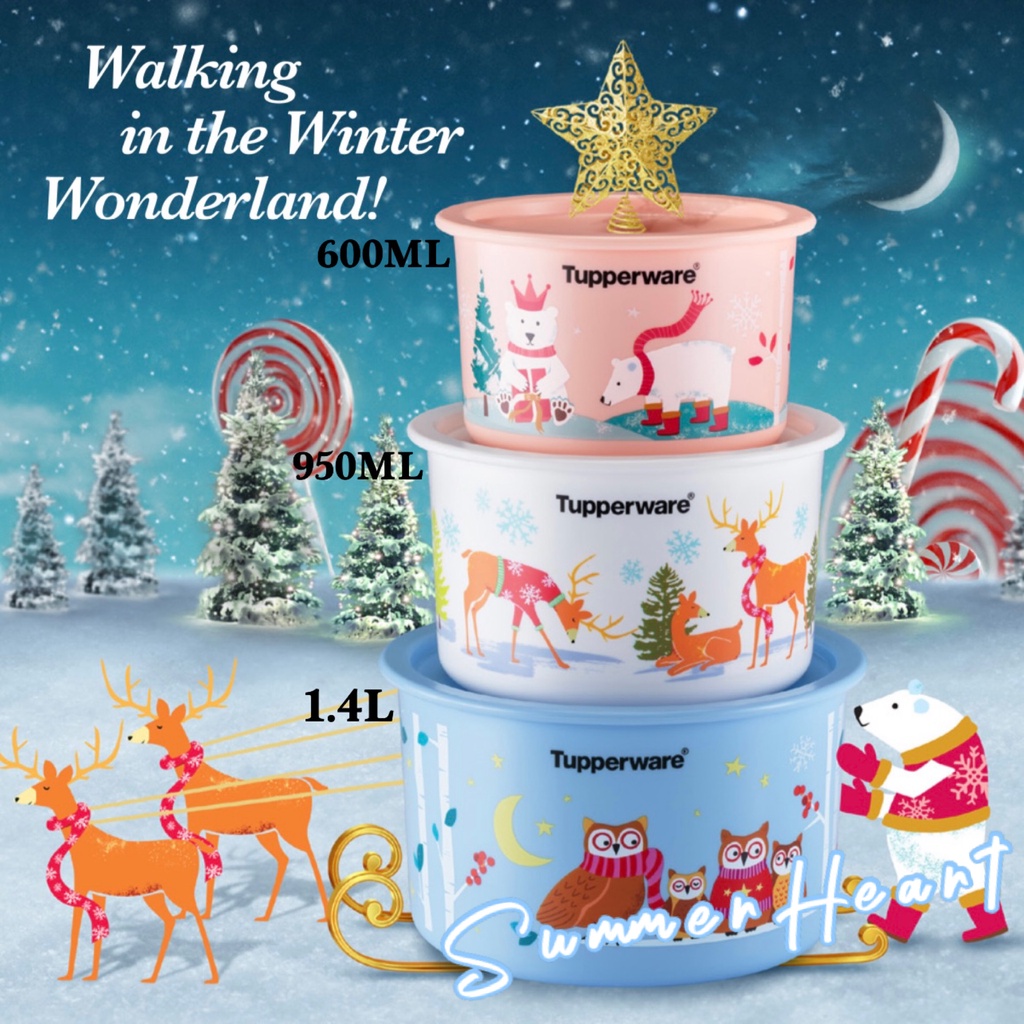 Tupperware Winter Wonders Collection Set with Gift box ( One touch Set ...