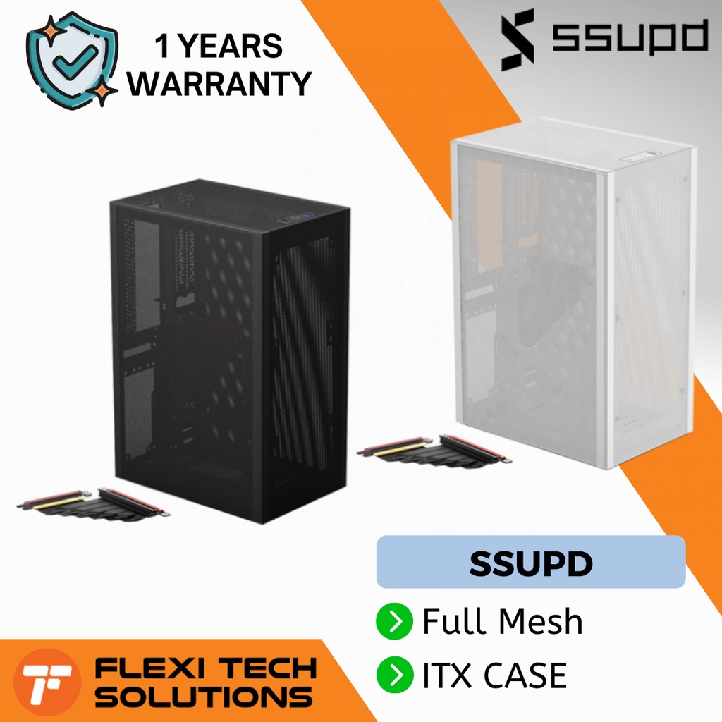 Flexi Tech SSUPD Meshlicious Full Mesh ITX PC Desktop Casing With PCIe ...
