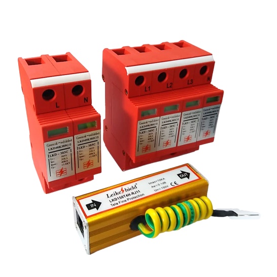 Sigle Phase 3 Phase RJ11 Telephone Fax Surge Protector Protection ...