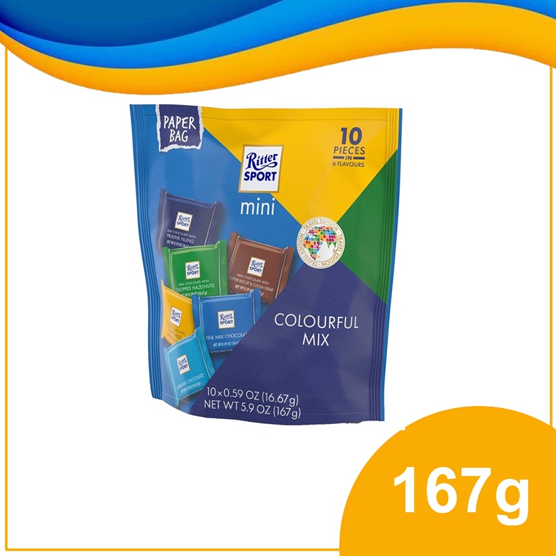 Ritter Sport Mini Pouch Paper Bag 167g (Exp: May 2024) | Shopee Malaysia