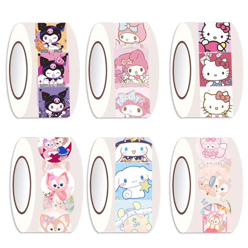 Sanrio Sealing Sticker 200pcs/roll Tapes Label Stickers Gift Box ...