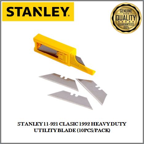 STANLEY 11-921 CLASIC 1992 HEAVY DUTY UTILITY BLADE (10PCS/PACK ...