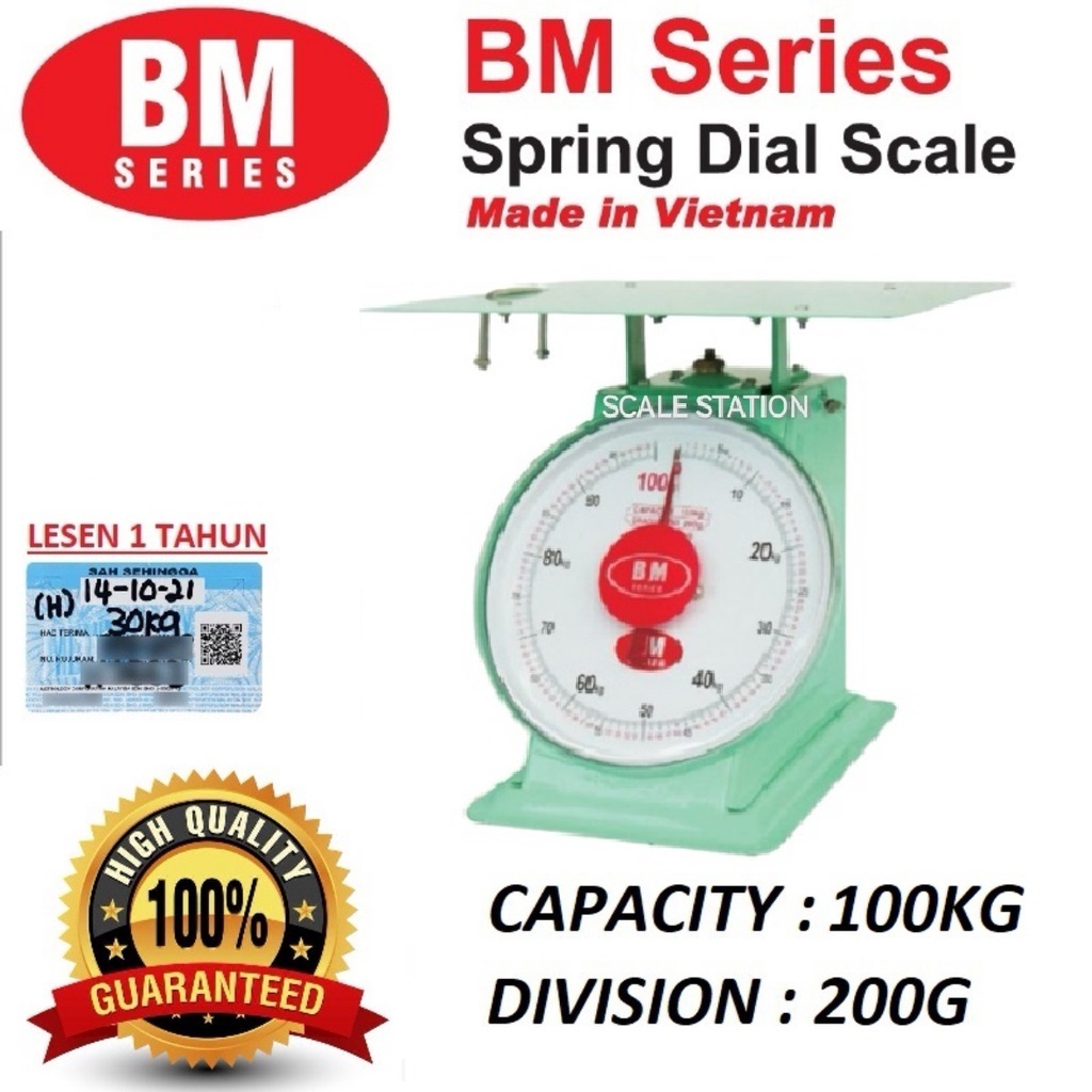 TIMBANG DACING KILO BM SERIES / COMANCHE 100KG SPRING SCALE [LULUS ...