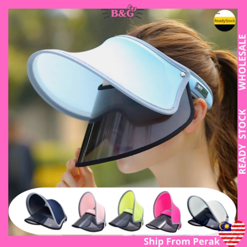 Ship24HrsPerak🔥Japan Anti UV SPF Sun Hat Double Protection VISOR Cap ...