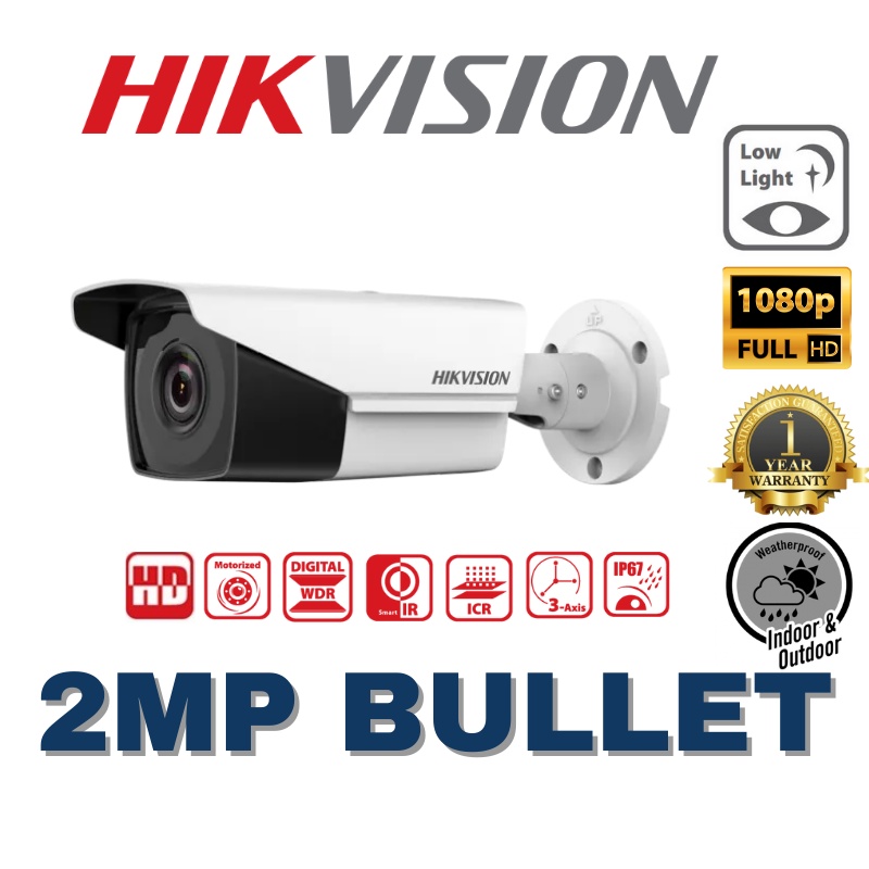 HIK VISION CCTV 2MP Analog Full HD 4 In 1 Ultra Low-Light EXIR Bullet ...
