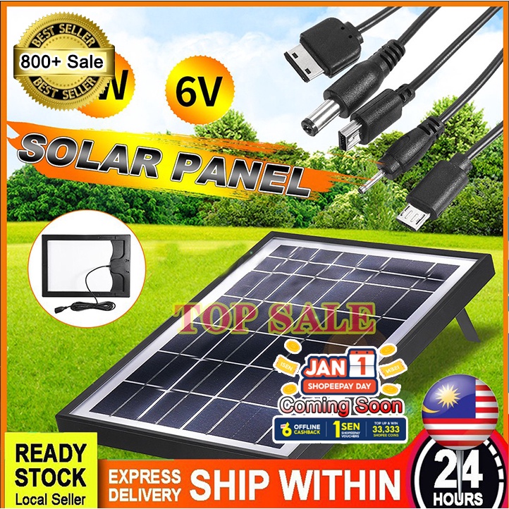 ZOPVZ Polycrystalline Silicon Solar Panel 5.5W Solar Panel with Stand ...