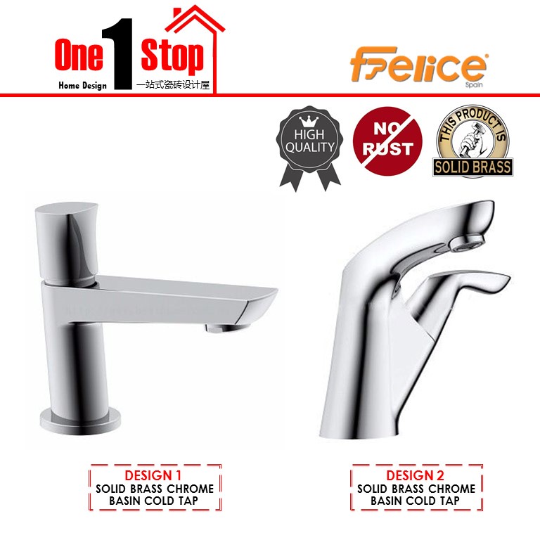 🔥FELICE🔥 BRASS CHROME BASIN COLD TAP | Shopee Malaysia