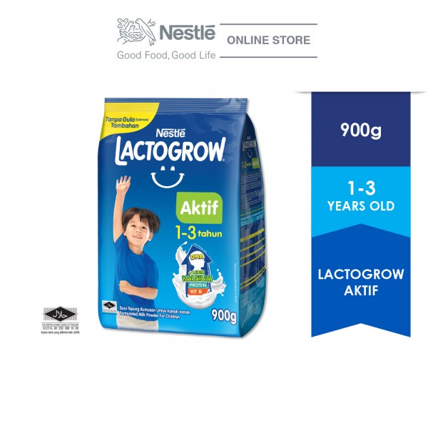 Lactogrow Aktif 1-3 Tahun 900g | Shopee Malaysia