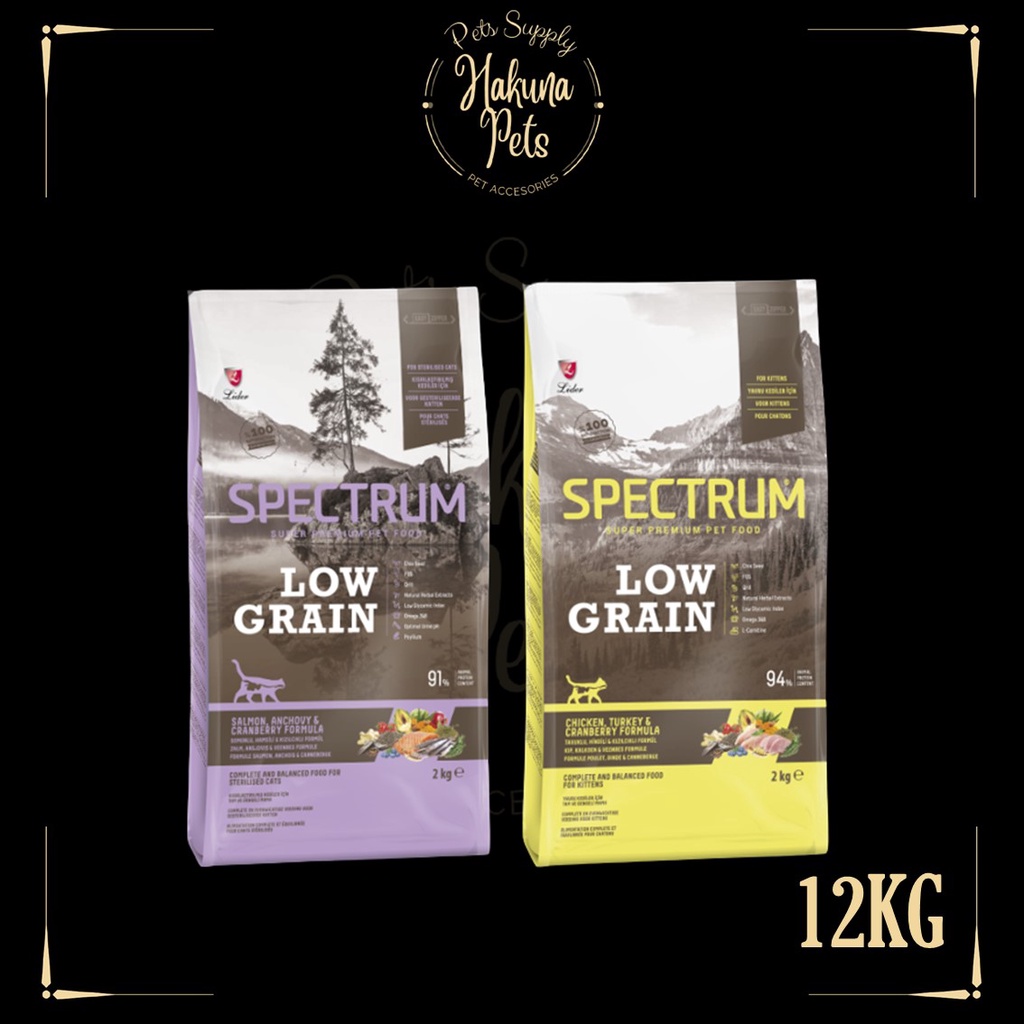 Spectrum Super Premium Cat Food 12KG (Kitten Chicken, Adult Sterilised ...
