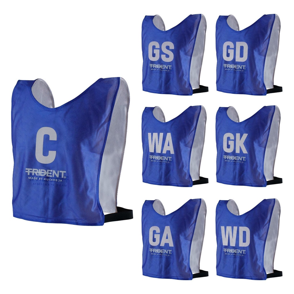 Trident Reversible Netball Bibs (Senior) Trident Double Sided Netball ...