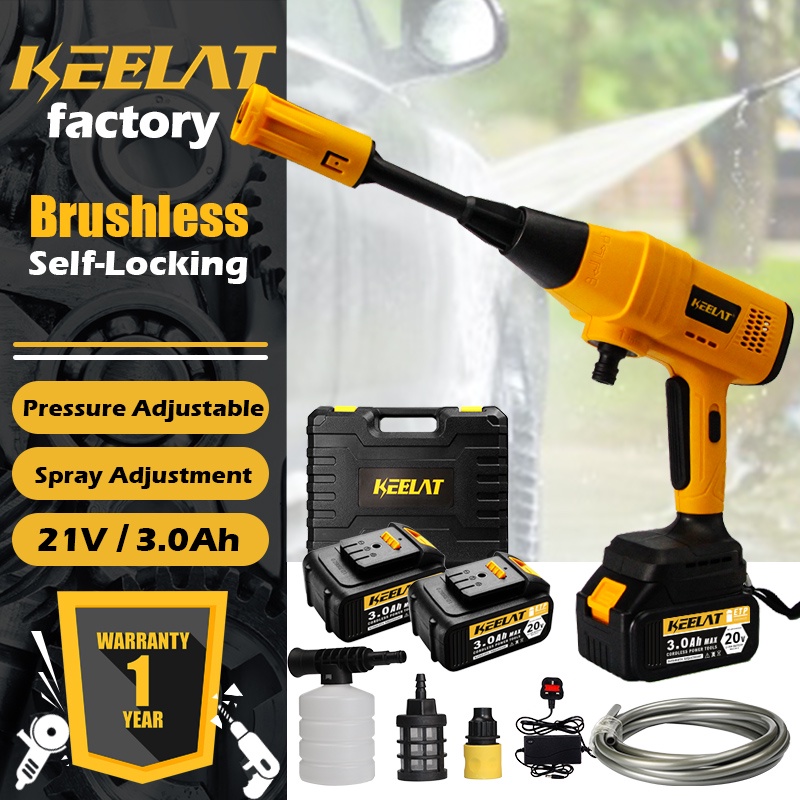 keelat Cordless Water Jet Mesin Cuci Kereta Car Washer Handheld Sprayer ...
