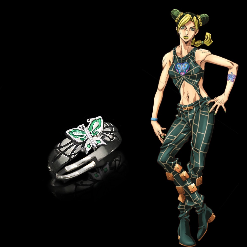 JoJo's Bizarre Adventure Jolyne Cujoh Cosplay Ring Anime JOJO Butterfly ...