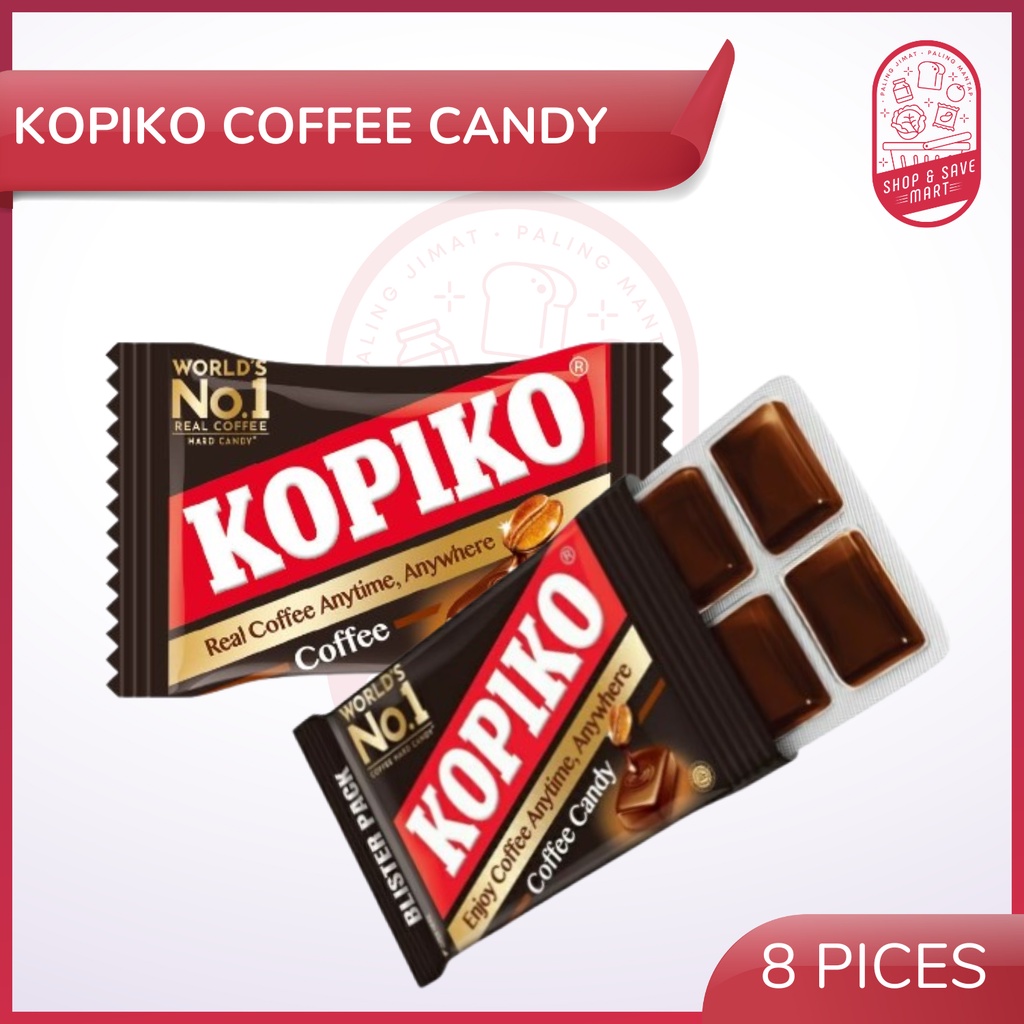 Kopiko Coffee Candy Blister Pack - 8s x 4g | Gula Kopi Kopiko | Shopee ...