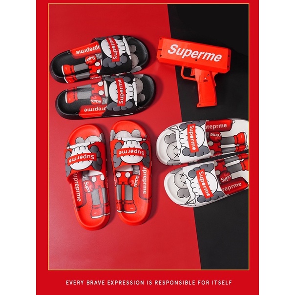READY STOCK | Unisex Sandals Supreme Men's Women's Casual Wear Slipper ...