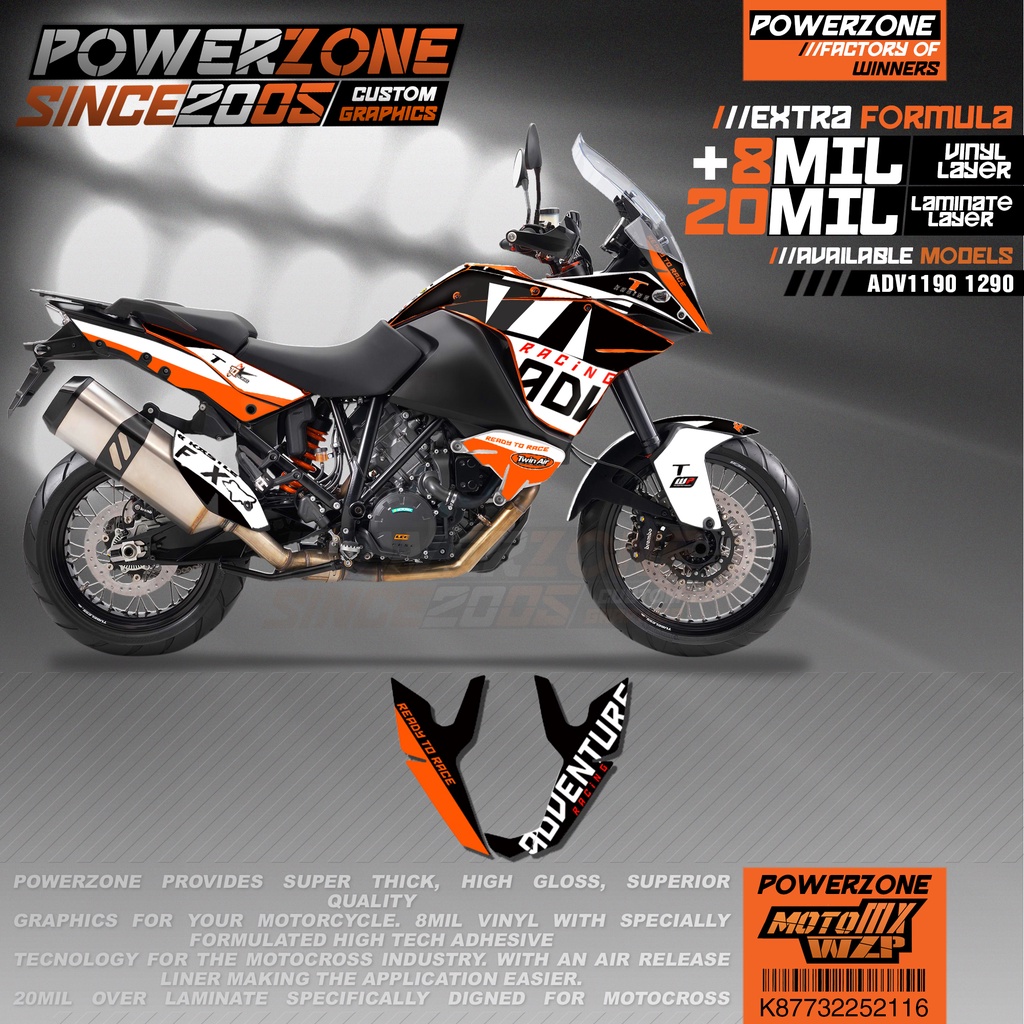 PowerZone Custom Team Graphics Backgrounds Decals 3M Stickers Kit For ...