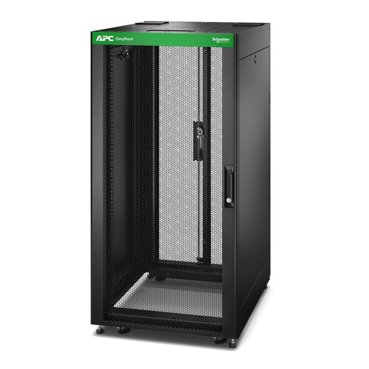 APC Easy Rack 600mm/24U/800mm with Roof Side panel castors feet and 4 ...