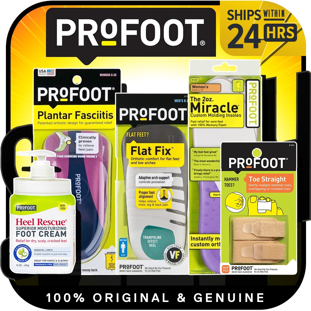 GENUINE ProFoot Orthotic Insoles For Plantar Fasciitis & Heel Pain ...