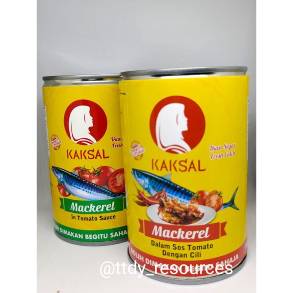 SARDIN KAKSAL 425G - IKAN MACKEREL (KELUARAN BUMIPUTERA)- TIN BESAR ...