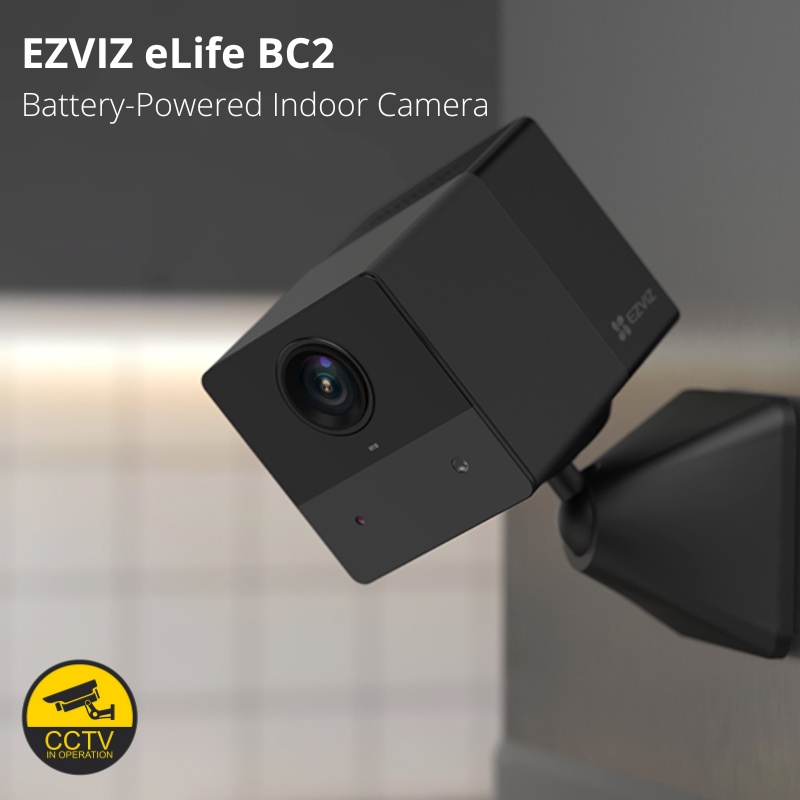 EZVIZ BC2 2MP Indoor Wi-Fi Smart Home Battery Powered Camera Smart Human Detection 2-way Talk ...