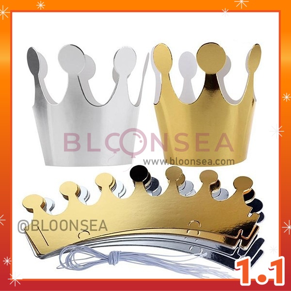[10pcs] Party Hat Happy Birthday Kids Paper Hat Prince Princess Crown ...