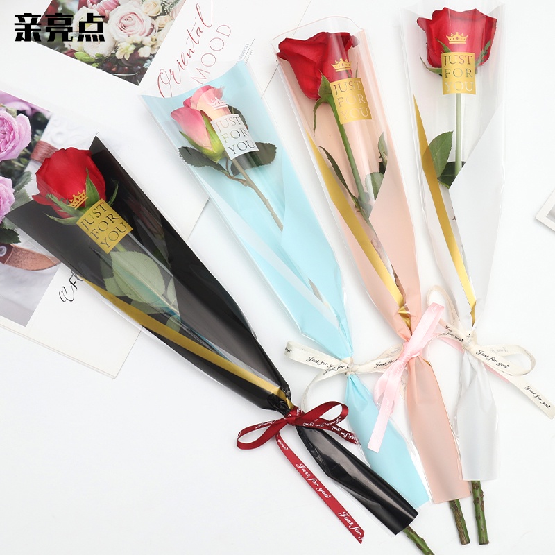 10pcs Beg Plastik Rose Bunga Tunggal 10pcs transparent Rose Single ...
