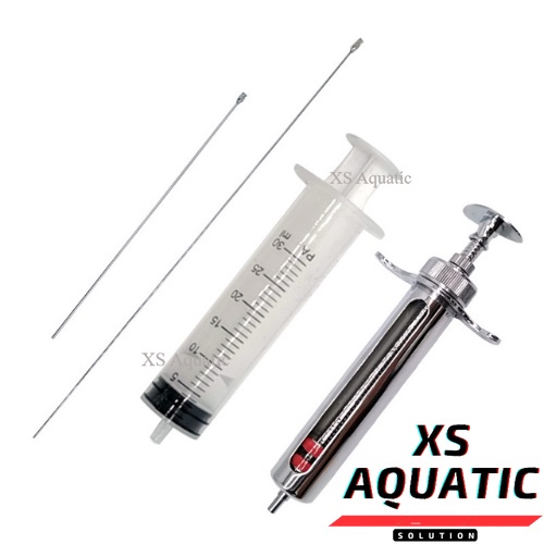 AQUARIUM Accessory Syringe 20ml With 30/50cm Needle For Plant Fertilizer Coral Food Algae ...
